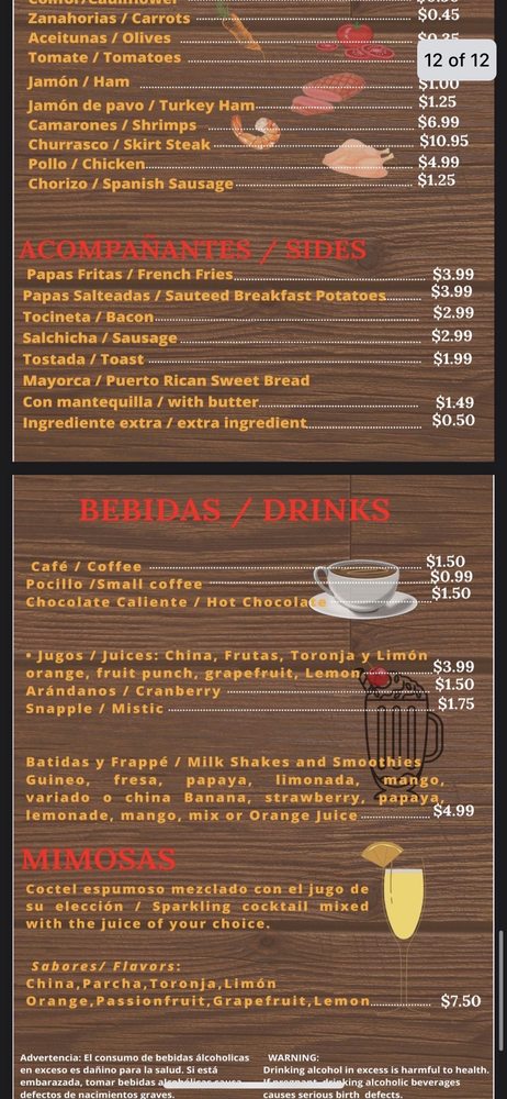 Menu - Bebos Café